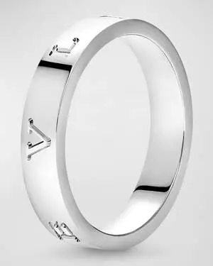 BVLGARI Serpenti Viper Wedding Band Ring in 18k White Gold  Bvlgari Ring 49 18k White Gold main image 1