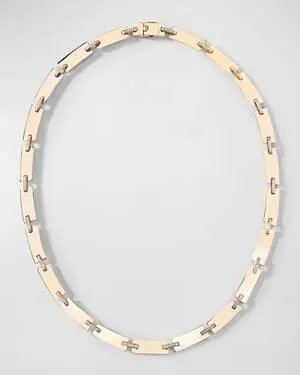 Lana Jewelry LANA 14K Yellow Gold Link Diamond Necklace - 40 White