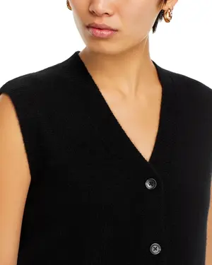 Bloomingdale'S Buttoned Vest - Black