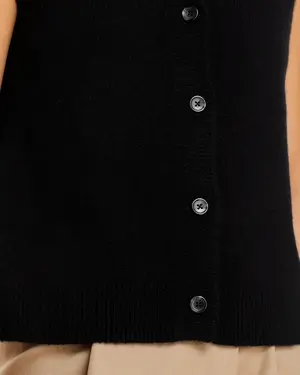 Bloomingdale'S Buttoned Vest - Black