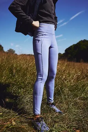 Free People Fleece-lined Leggings - Blueberry