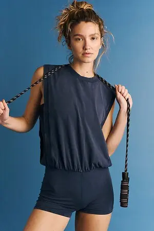 Free People FP Movement Hot Shot Shortsie Midnight Navy