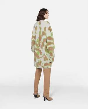 Stella McCartney Abstract Pattern Oversized Knit Cardigan