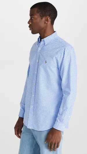 Polo Ralph Lauren Classic Fit Oxford Shirt - Light Blue/white
