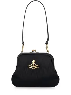 VIVIENNE WESTWOOD Vivienne Viscose Moiré Clutch - Black
