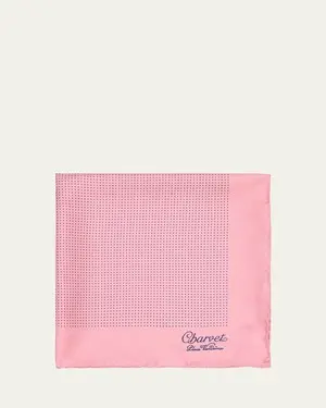Charvet Silk Dot-print Pocket Square One-color