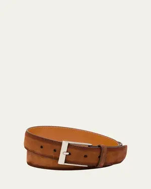 Magnanni Magnanni Telante Suede Leather Belt Cognac Suede