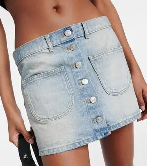 COURREGES Courrèges Denim Mini Skirt - Blue