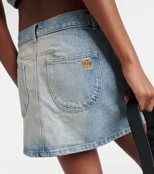 COURREGES Courrèges Denim Mini Skirt - Blue