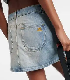 COURREGES Courrèges Denim Mini Skirt - Blue