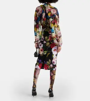 Dolce & Gabbana Floral Tulle Tights