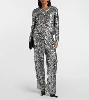 BLAZÉ MILANO Fox Sequined Straight Pants