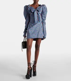VIVIENNE WESTWOOD Bow-detail Checked Mini Dress
