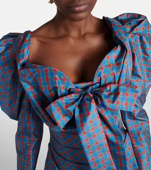 VIVIENNE WESTWOOD Bow-detail Checked Mini Dress