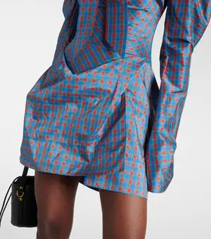 VIVIENNE WESTWOOD Bow-detail Checked Mini Dress