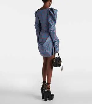 VIVIENNE WESTWOOD Bow-detail Checked Mini Dress