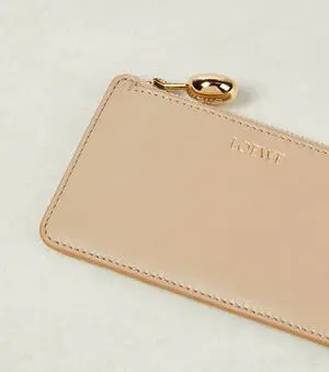 Loewe Leather Card Holder - Beige