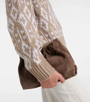 Brunello Cucinelli Jacquard Cashmere Sweater - Brown