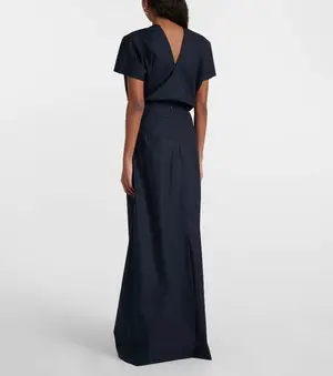Plan C Mid-rise Cotton Maxi Skirt