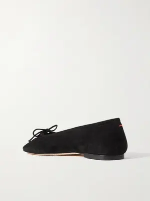 AeydĒ Delfina Suede Ballet Flats - Black
