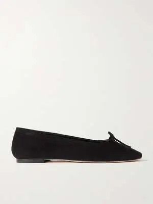 AeydĒ Delfina Suede Ballet Flats - Black