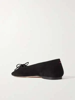 AeydĒ Delfina Suede Ballet Flats - Black