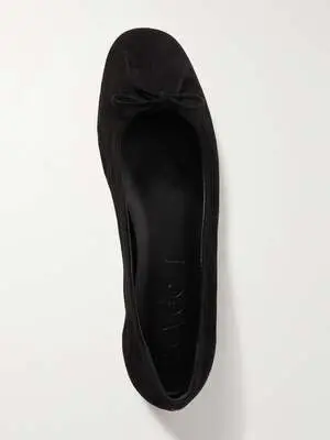 AeydĒ Delfina Suede Ballet Flats - Black