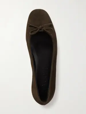 AeydĒ Delfina Suede Ballet Flats - Brown
