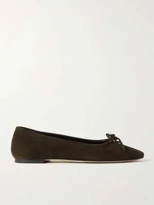 AeydĒ Delfina Suede Ballet Flats - Brown