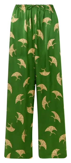Dries Van Noten Printed Silk-satin Pants