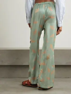 Dries Van Noten Printed Silk-satin Pants