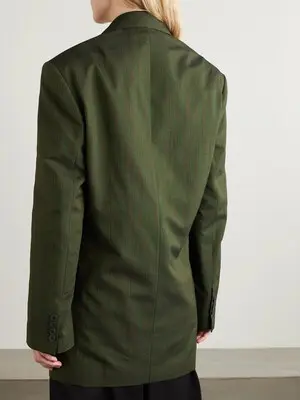 Dries Van Noten Double-breasted Striped Cotton-blend Blazer