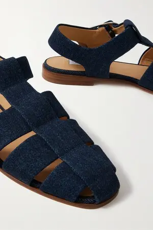 Gabriela Hearst Net Sustain Lynn Organic Denim Sandals - Blue