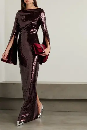 Safiyaa Allinae Sequined Maxi Dress