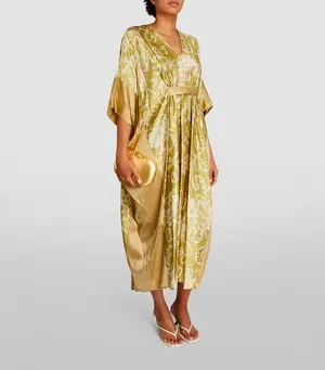 Natori Silk Caftan Dress