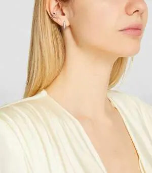 Eva Fehren Blackened Gold And Diamond Claw Stud Earrings