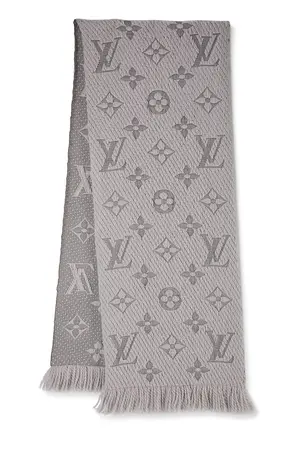 LOUIS VUITTON Wool Logomania Scarf - Grey