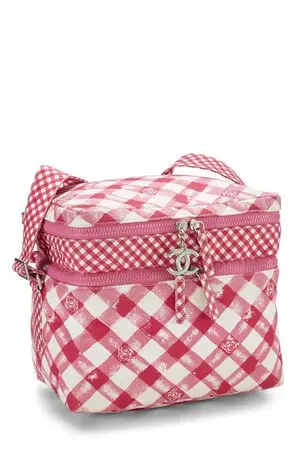 Chanel Gingham Canvas Lunch Box Handbag - Multi