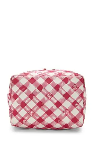 Chanel Gingham Canvas Lunch Box Handbag - Multi