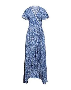 Poupette St Barth Floral-print Midi Wrap Dress - Navy