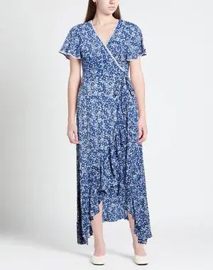 Poupette St Barth Floral-print Midi Wrap Dress - Navy