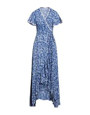 Poupette St Barth Floral-print Midi Wrap Dress - Navy