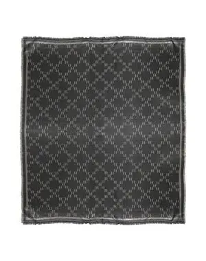 Karl Lagerfeld Scarf Cotton, Silk, Metallic Fiber, Nylon - Black