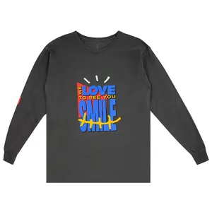 TRAVIS SCOTT X Mcdonald's Smile Long-sleeve T-shirt - Black