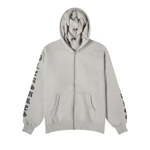 PLEASURES Full Zip Up Hoodie