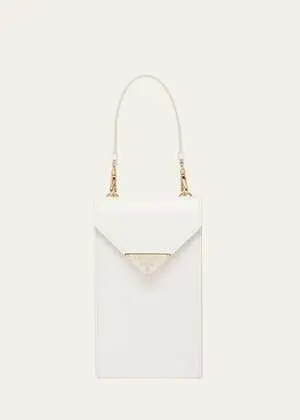 Prada Mini Pouch Leather Crossbody Bag - F0009 Bianco
