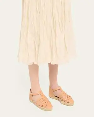 AGS X CASTANER Espadrille Fisherman Sandals - Natural