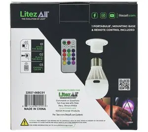 LITEZALL Remote Controlled Colored Portabulb 4 Ck