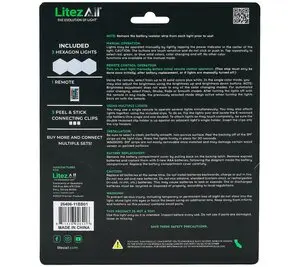 LITEZALL Colored Hexagon Light 3 Pack
