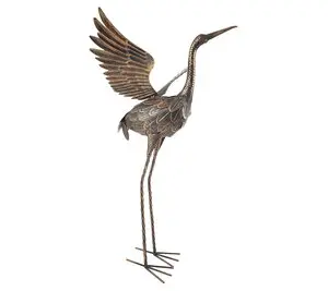 PURE GARDEN Flying Crane Garden Statue Lawn Orn Ament - One-color